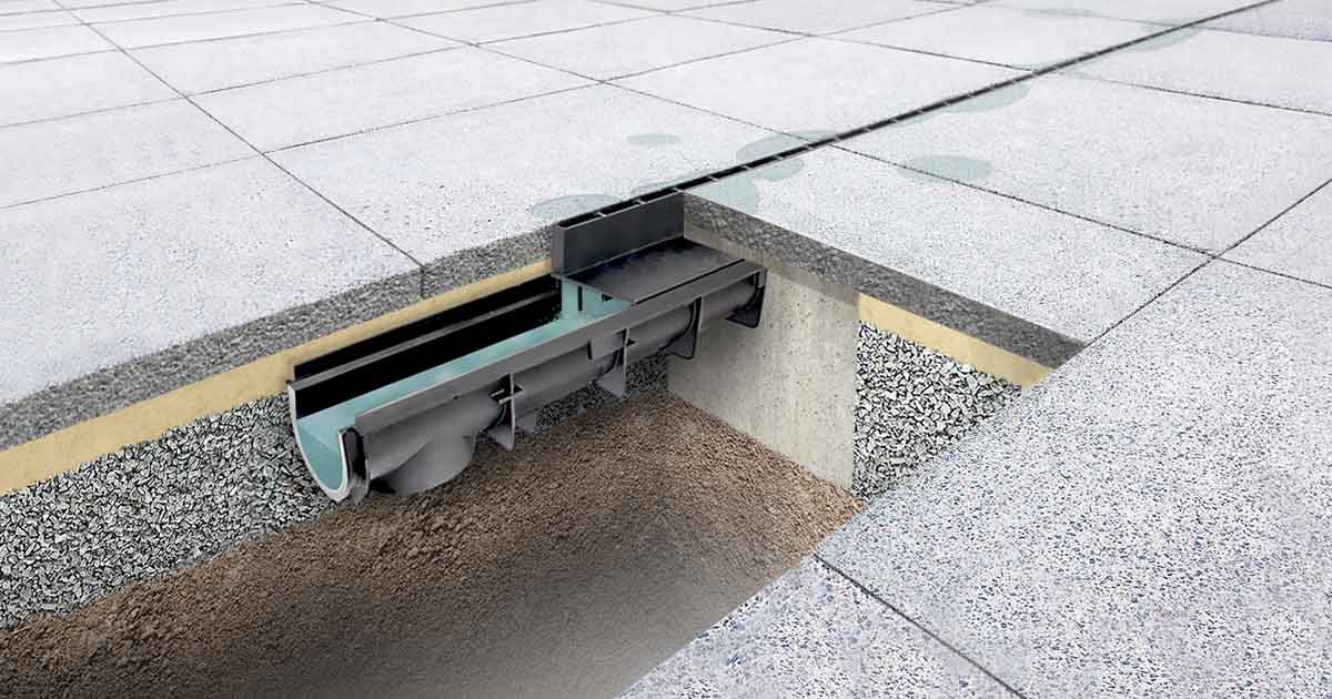 Caniveau à fente PP - Solution de drainage - INTERPLAST